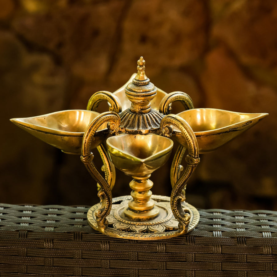 FOUR DIRECTIONS DIYA – Vajram Antiques & Gardens