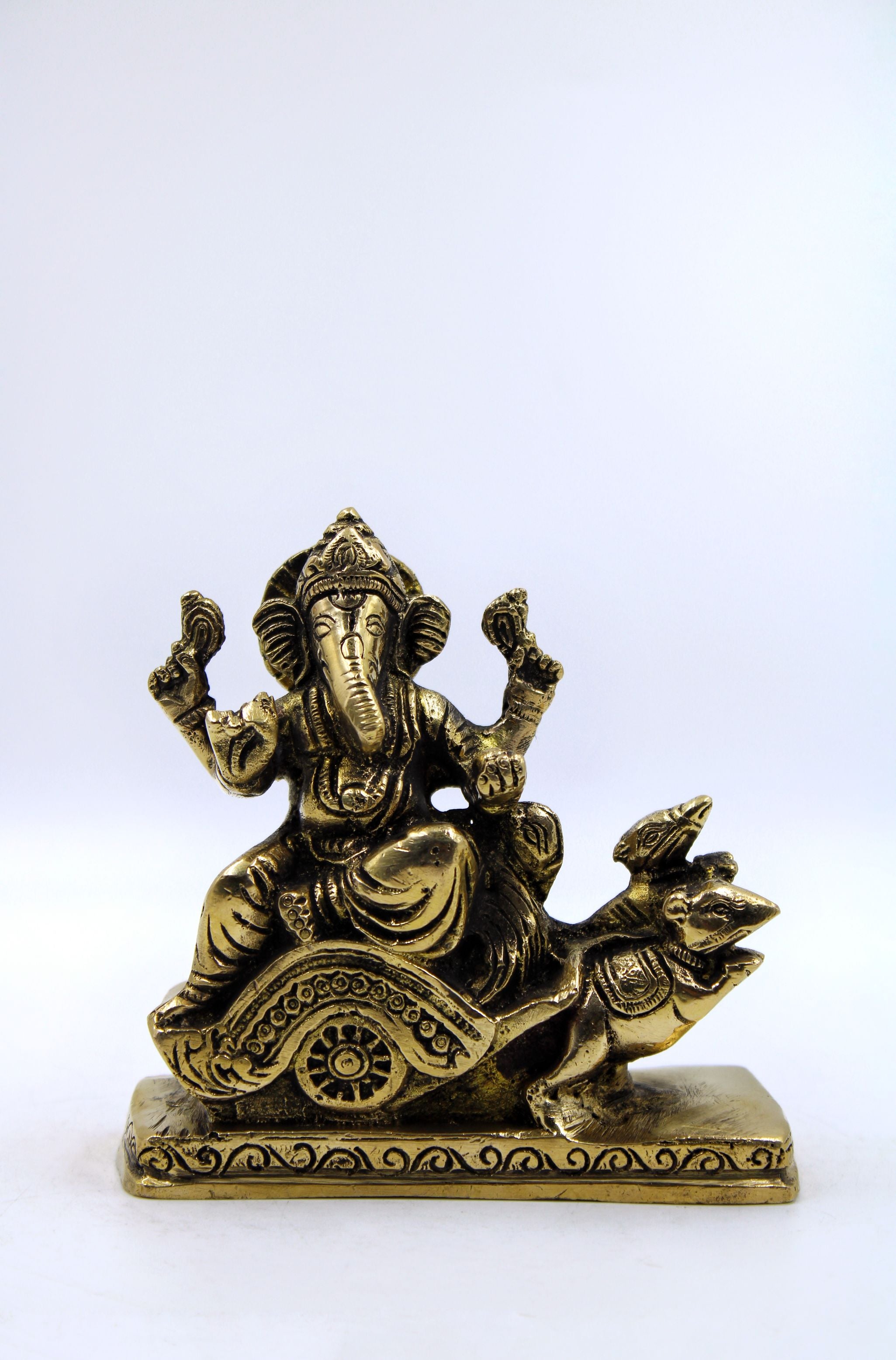 Lord Ganesh on Rat Ratha – Vajram Antiques & Gardens